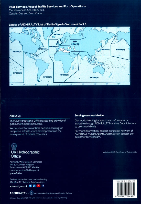 Admiralty list of radio signals. Vol 6. NP286(3) (ALRS). 2022. Pilot ...