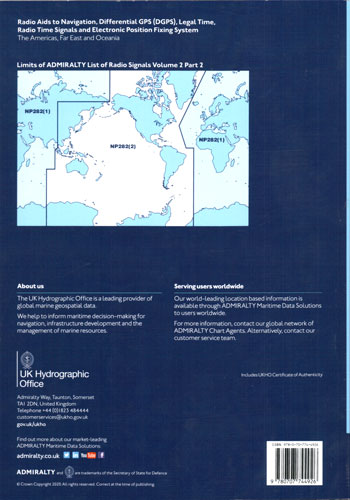 Admiralty list of radio signals. Vol 2. NP282 (2) (ALRS). 2020. Radio ...