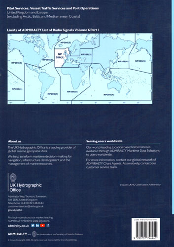 Admiralty list of radio signals. Vol 6. NP286(1) (ALRS). 2020. Pilot ...