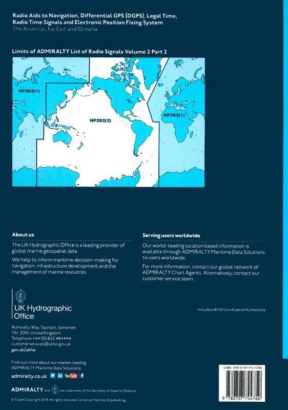 Admiralty list of radio signals. Vol 2. NP282 (2) (ALRS). Radio aids to ...