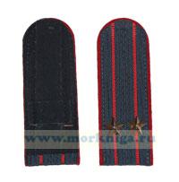 Погоны подполковника МВД (серые, 2 звезды, красный кант, 2 красные ...